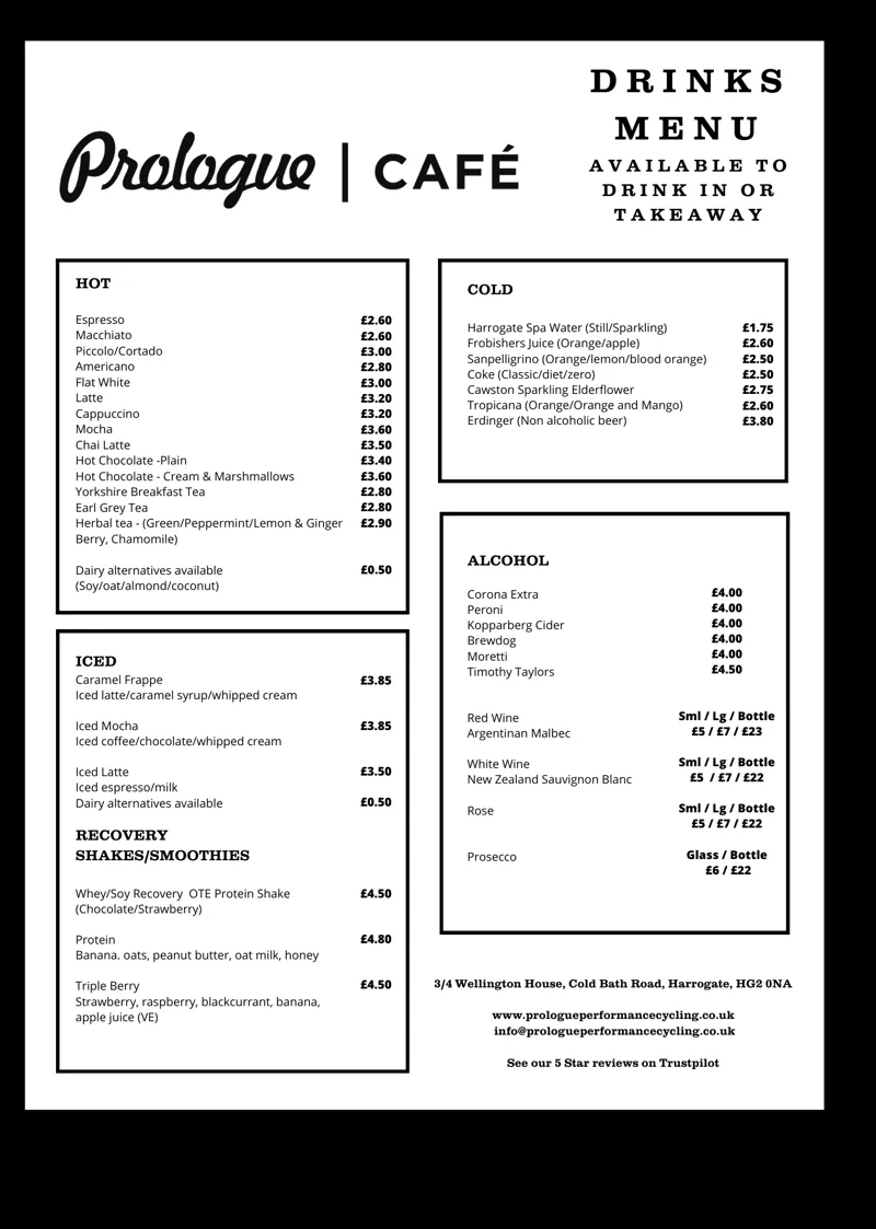 Prologue Performance Cycling | Cafe